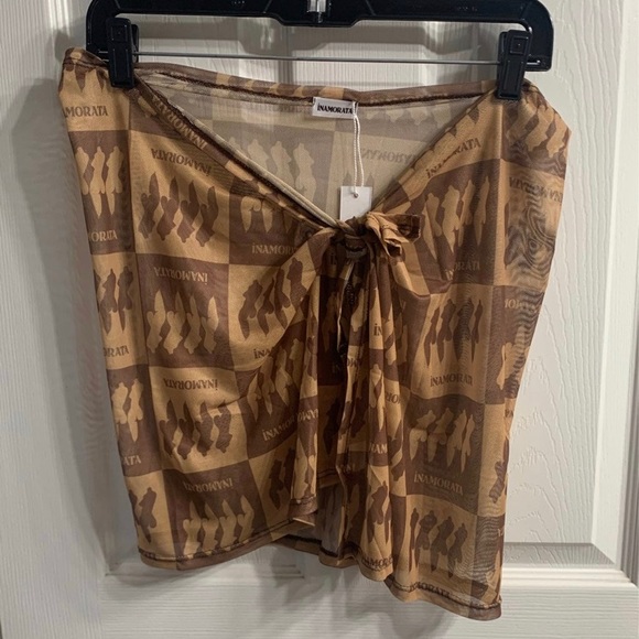 iNAMORATA | Swim | Nwt Inamorata Woman Selma Wrap Brown Check | Poshmark